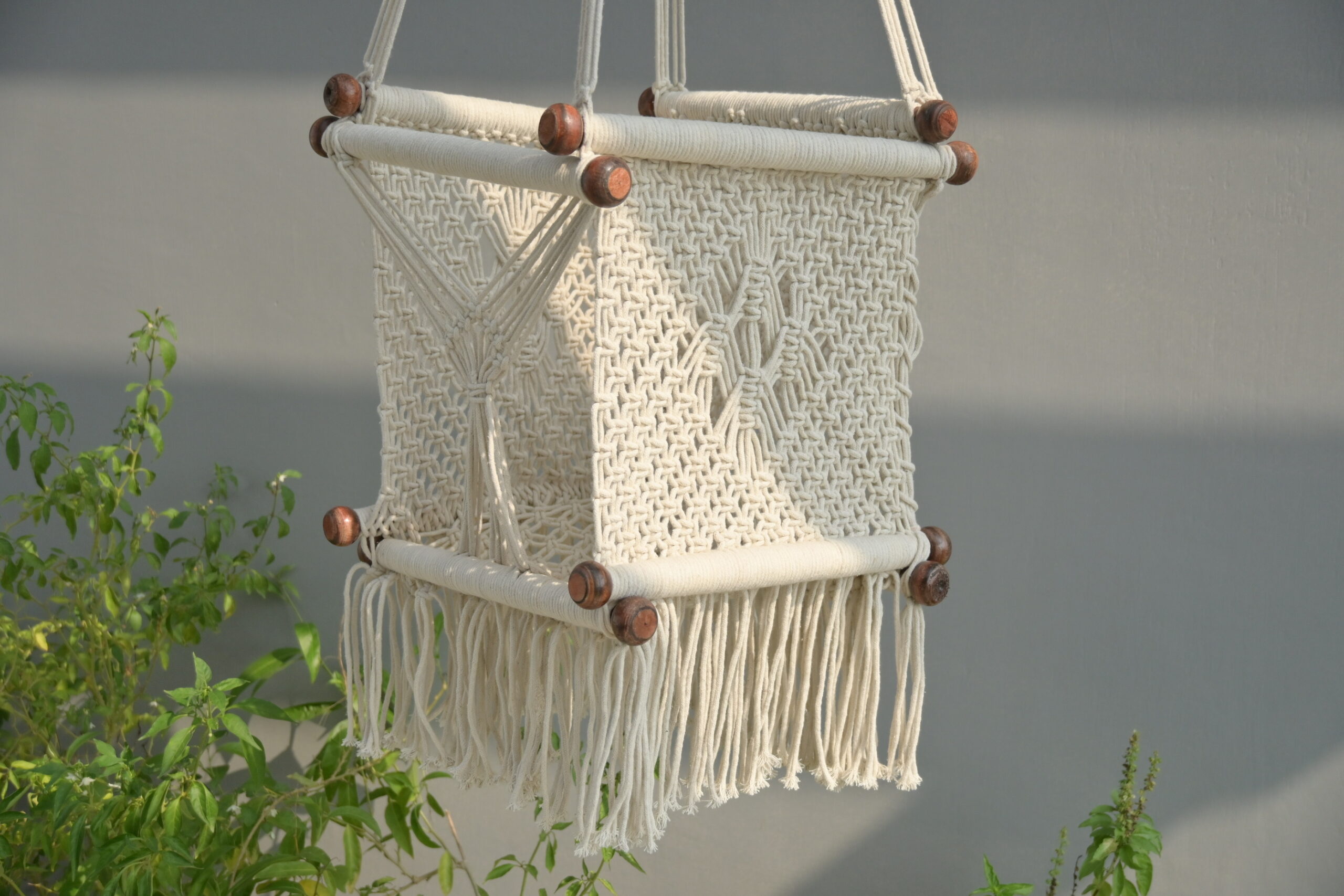 Small Macrame Swing for Kids Up To 20Kgs Age 1-7 Years | Aticue Decor